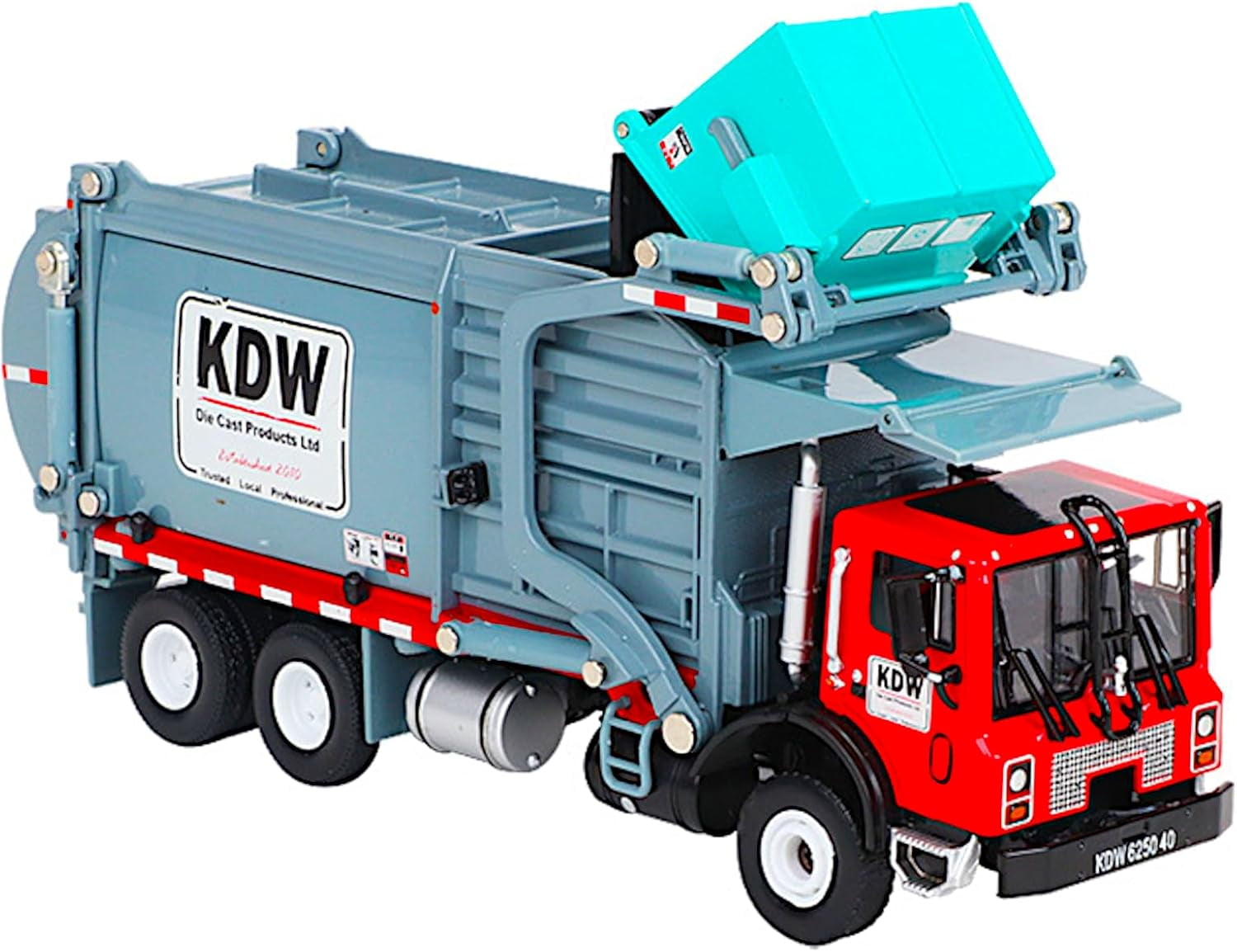 POCO DIVO Diecast 1/24 Garbage Truck, Metal Trash Vehicle Transporter ...