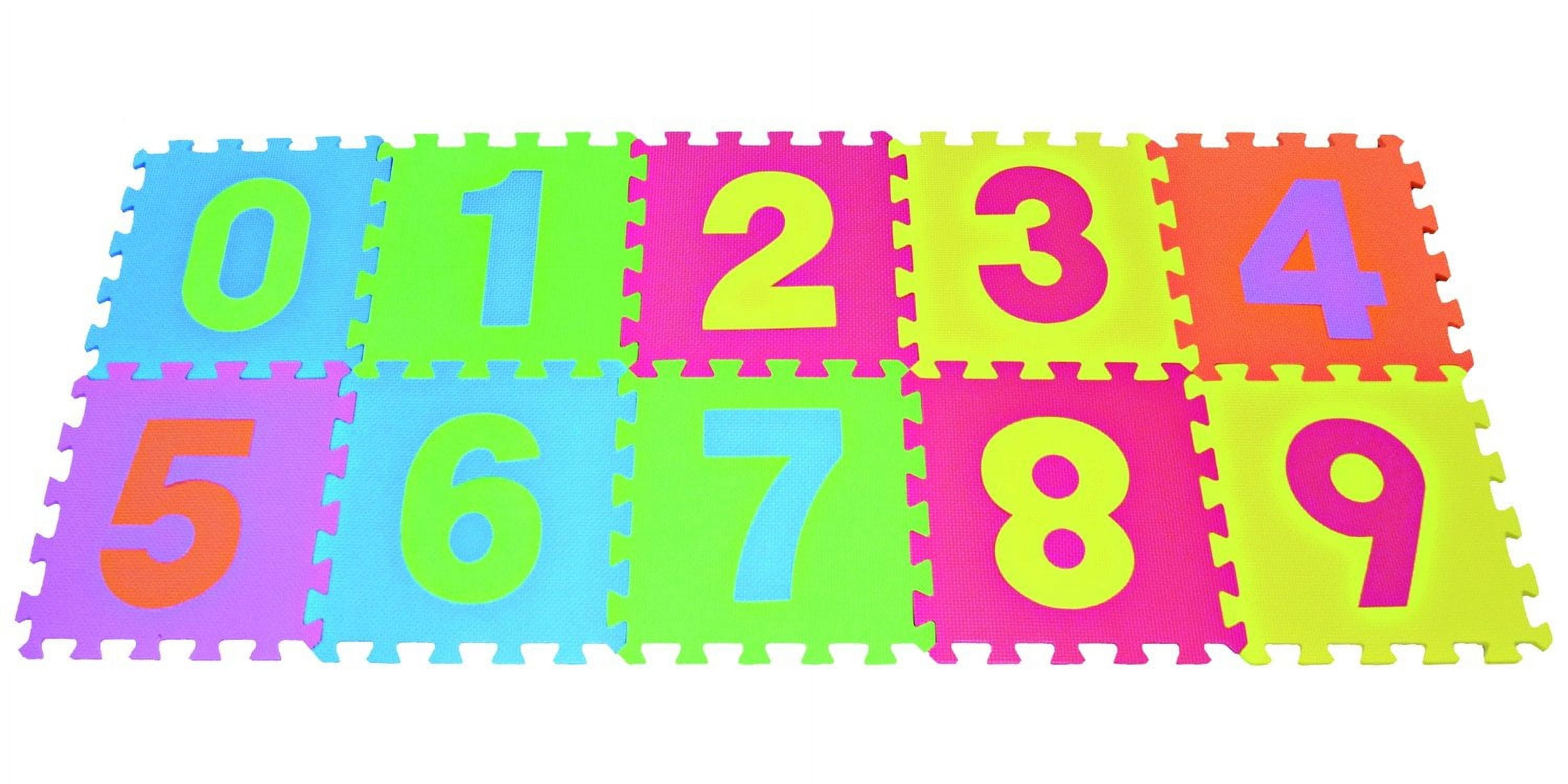 POCO DIVO Numbers Puzzles Play Mat, BSL1 10-Tile Colorful EVA Foam ...