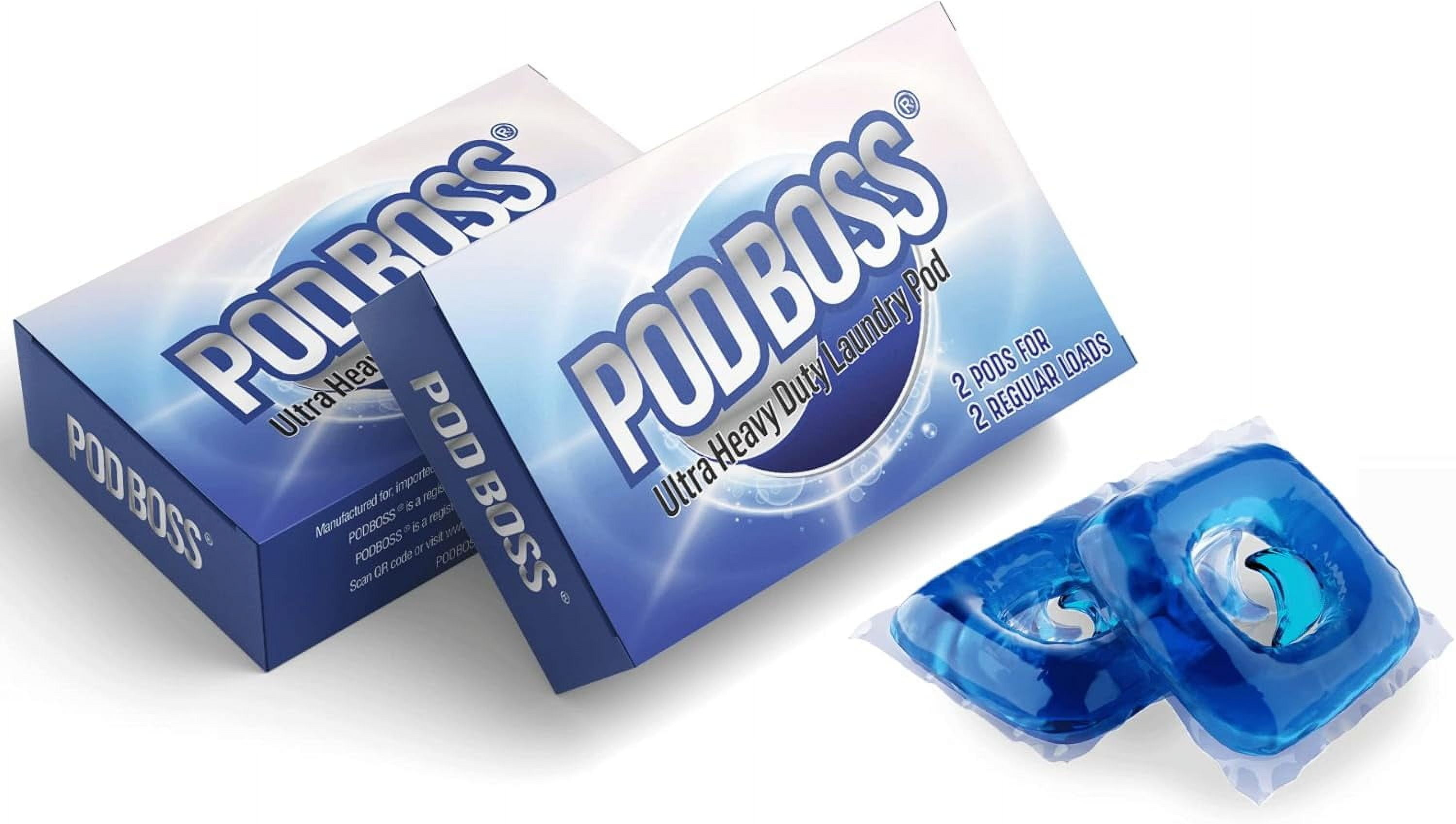 PODBOSS Laundry Detergent Pods, 100 packs of two pods for Laundromats ...
