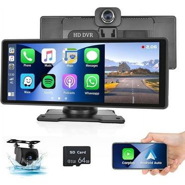 PODOFO Car Stereo 10.26 Inch Carplay with 2 Cam Wireless Android Auto Screen with ADAS GPS Track ...