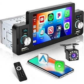 1 Din 7 Inch Car Stereo Radio with Wireless Apple Carplay Android Auto ...