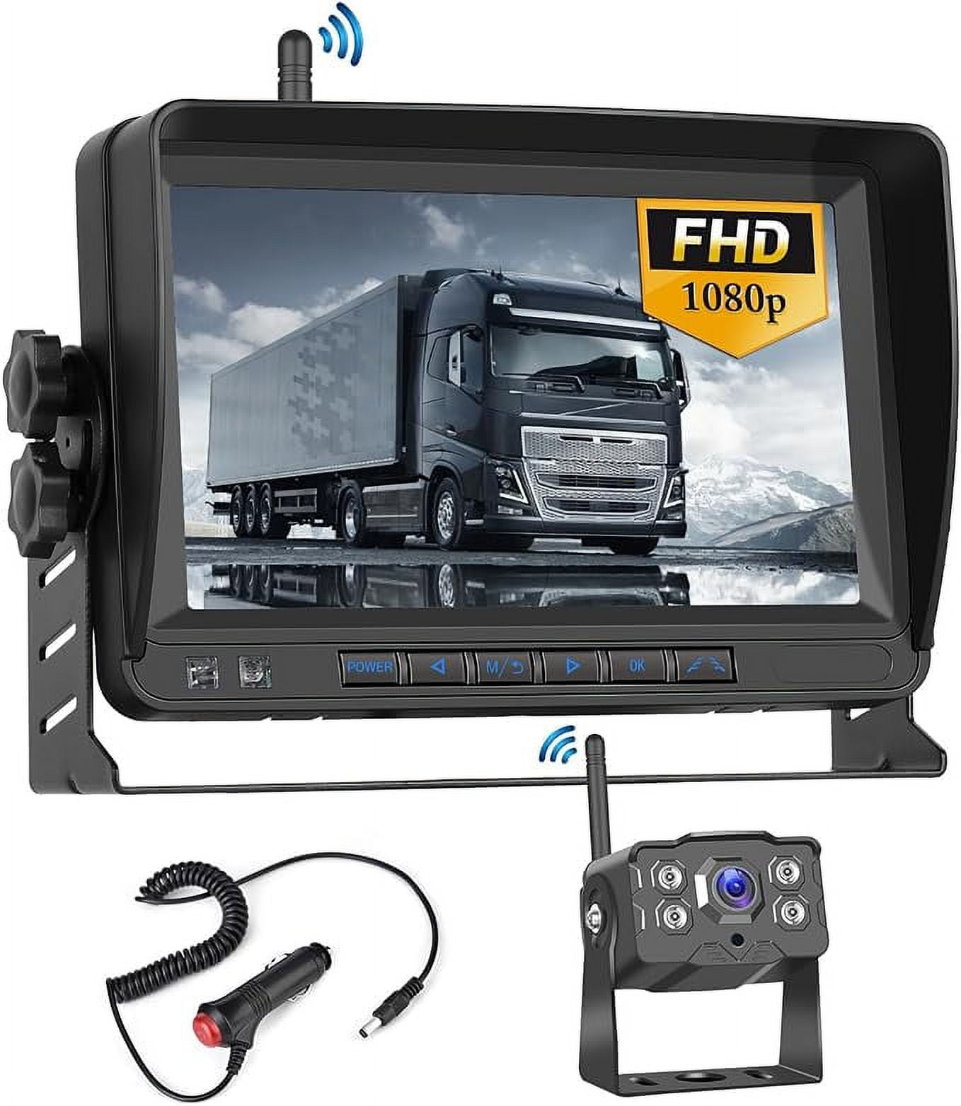 PODOFO 7 Inch Car Monitor with Wireless Backup Camera Trucks IP68 ...