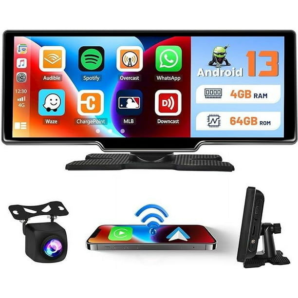 PODOFO Car Stereo 4G+64G Android 13 Wireless CarPlay & Android Auto 10. ...