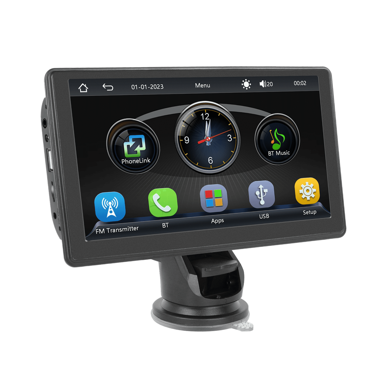 PODOFO PND player For Car 7" Car Stereo Bluetooth Wireless Apple CarPlay Android Auto GPS with ...