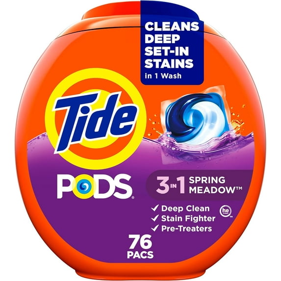 PODS laundry detergent pacs, 3-in-1 Stain Remover, Odor Fighter, Color ...