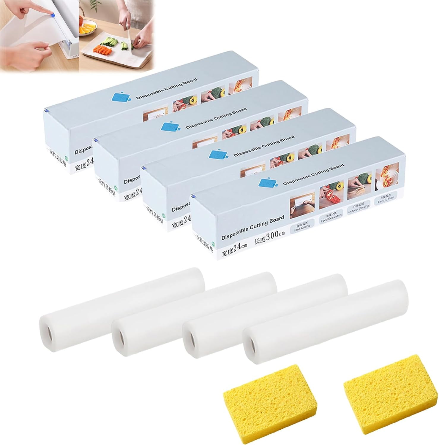 POE Disposable Cutting Mat,Soup-Grass Disposable Cutting Board Sheets ...