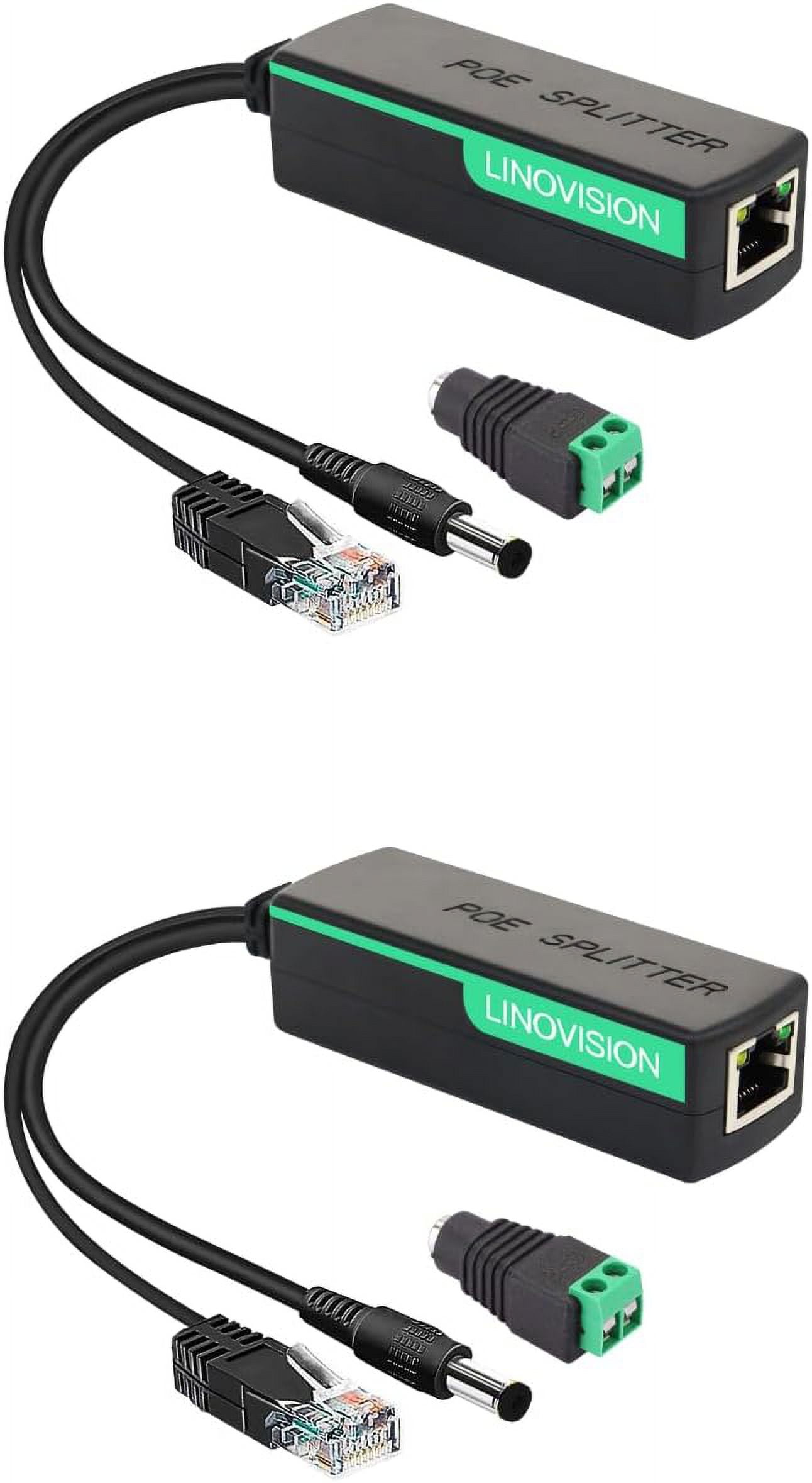 POE Splitter with DC12V 2A Output, 10/100Mbps Power Over Ethernet ...