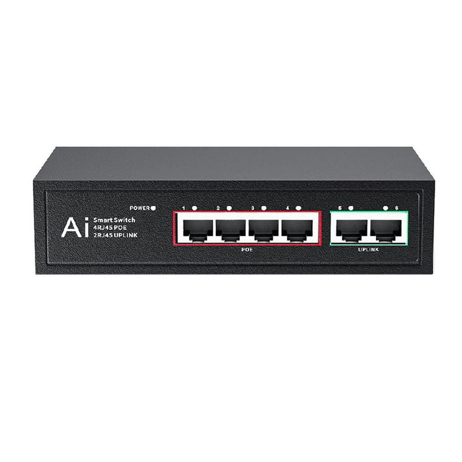POE Switch 100Mbps Ethernet Splitter IEEE 802.3af/At for IP Camera ...