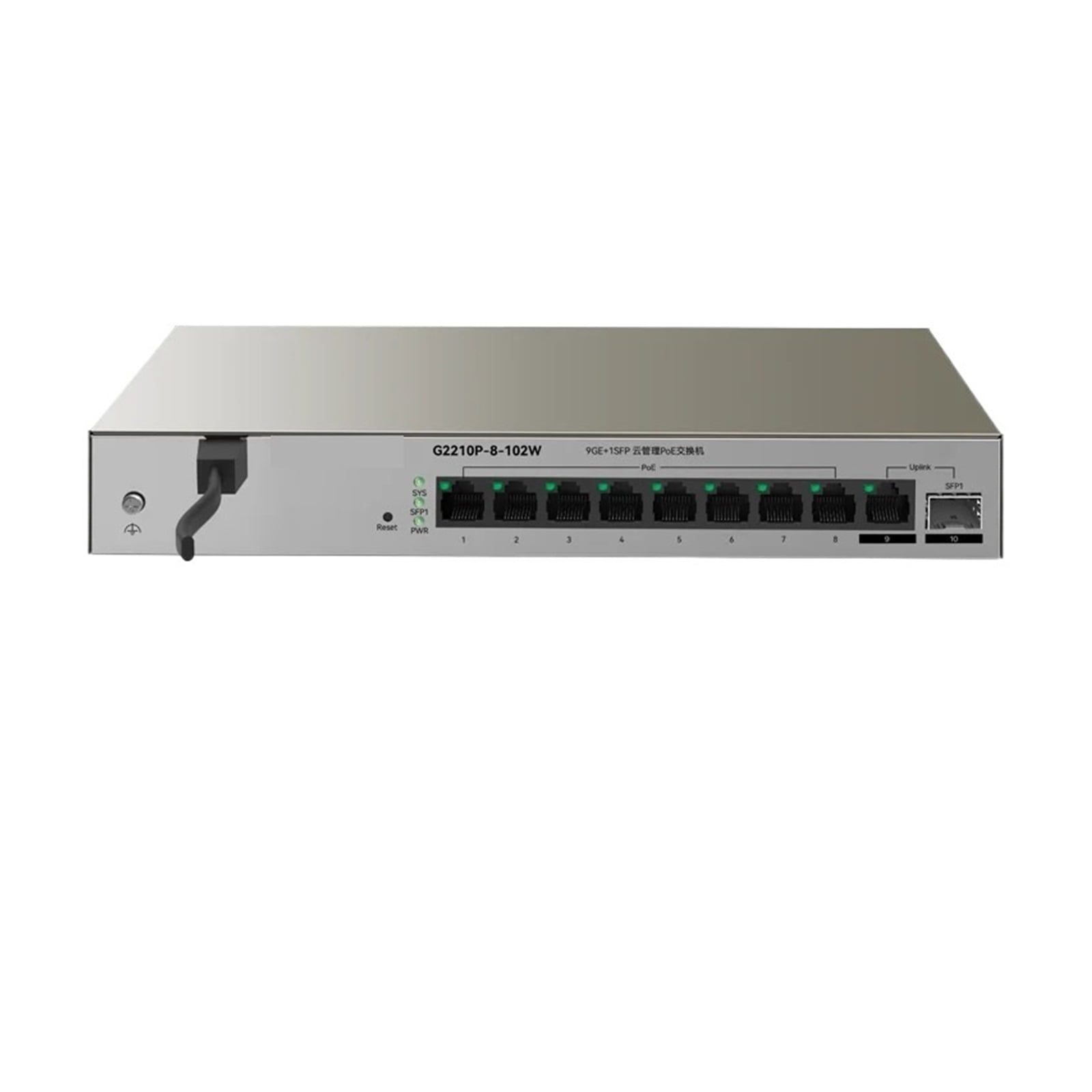 POE Switch 5/8/9/10 Ports Gigabit Fast Network Switch 8 PoE+2 UpLink ...