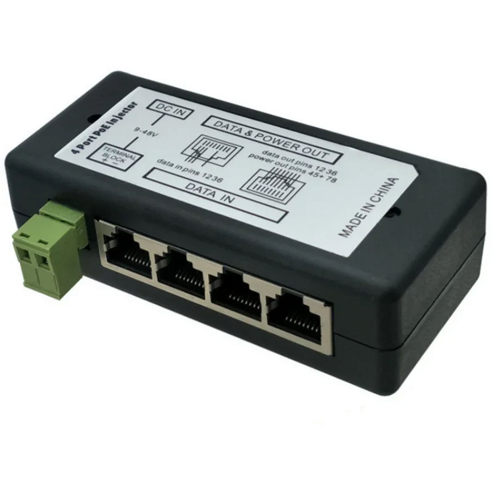 POE injector 4 ports 8 ports for CCTV network POE camera Ethernet power ...
