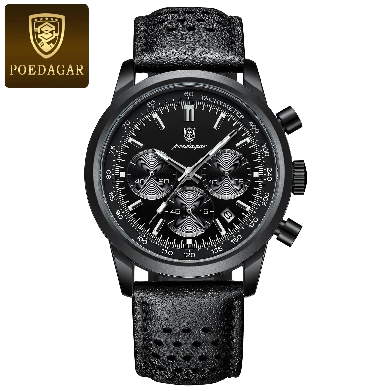POEDAGAR Luxury Man Watch High Quality Waterproof Chronograph Luminous ...