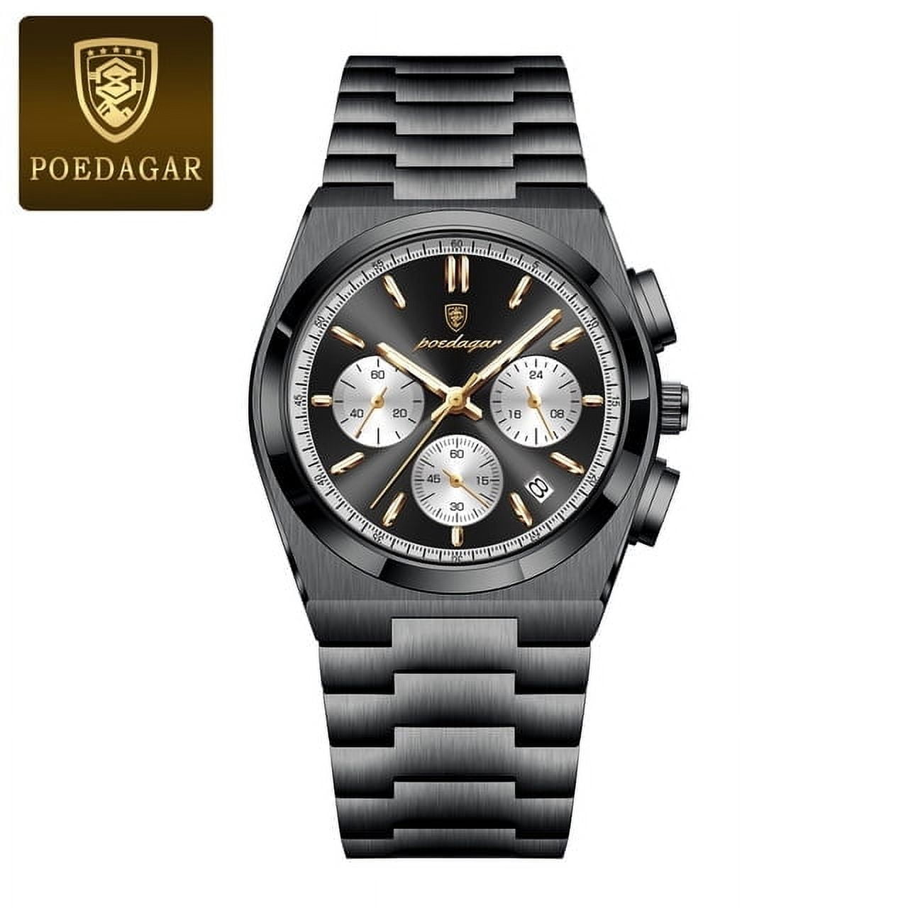 POEDAGAR Luxury Sport Military Luminous Date Chronograph Watch For Men ...