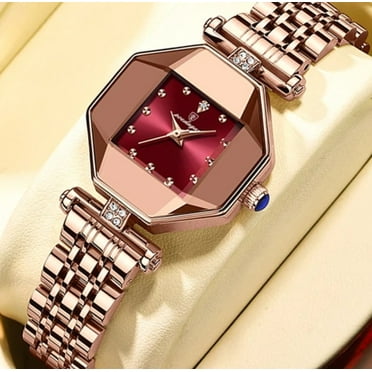 TAXAU Luxury Gold Watches For Womens Diamond Womens Watches With Gold Stainless Steel Band ...