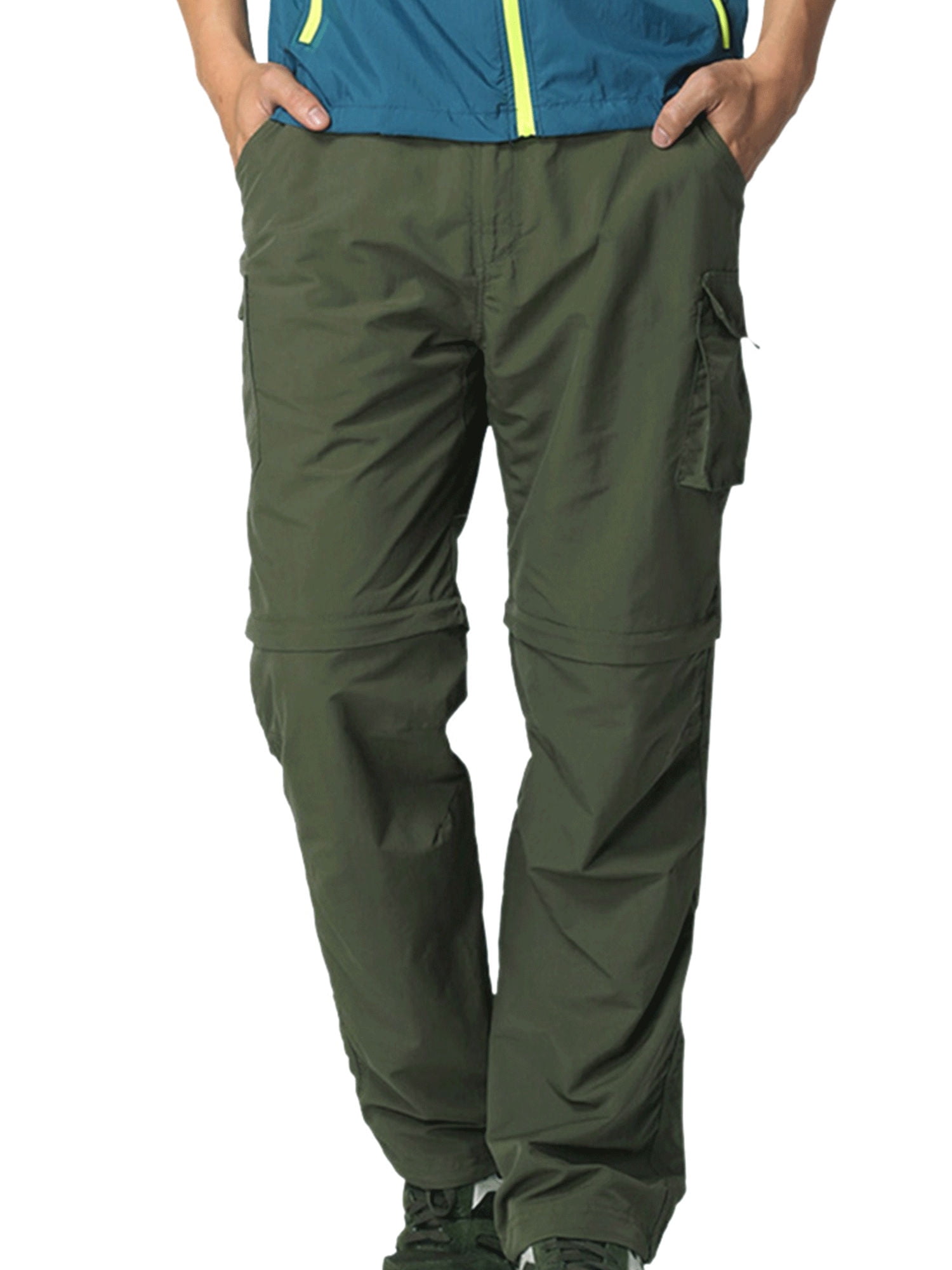POENTAB Mens Casual Hiking Pants Solid Color Relaxed Fit Cargo Pant ...