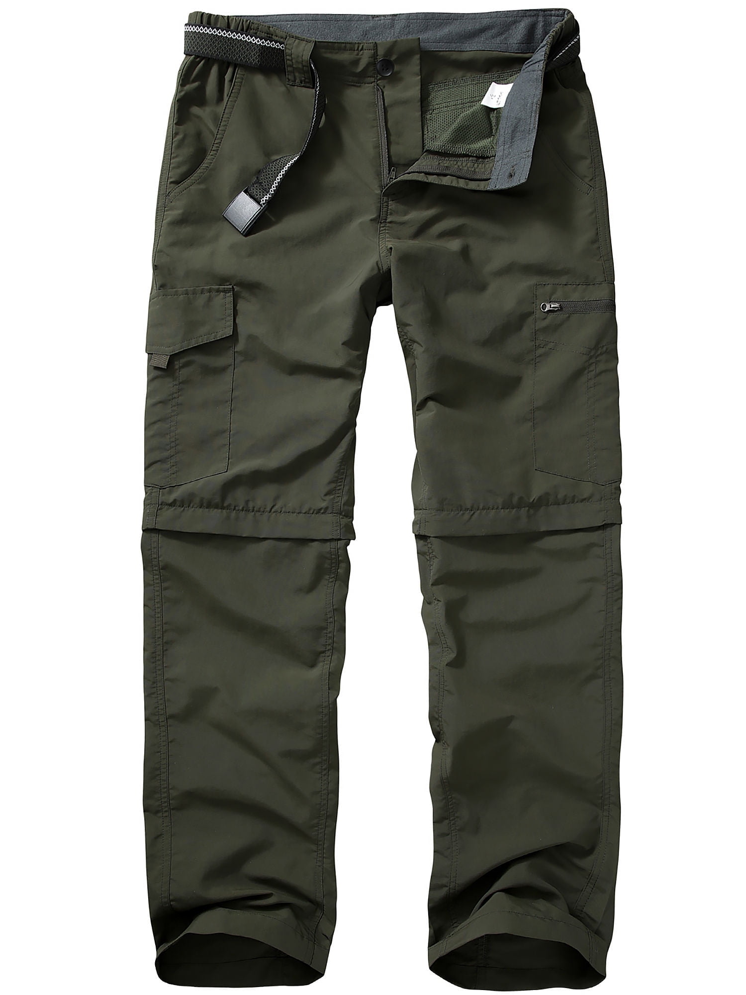POENTAB Mens Hiking Pants Convertible Zip Off Lightweight Quick Dry ...