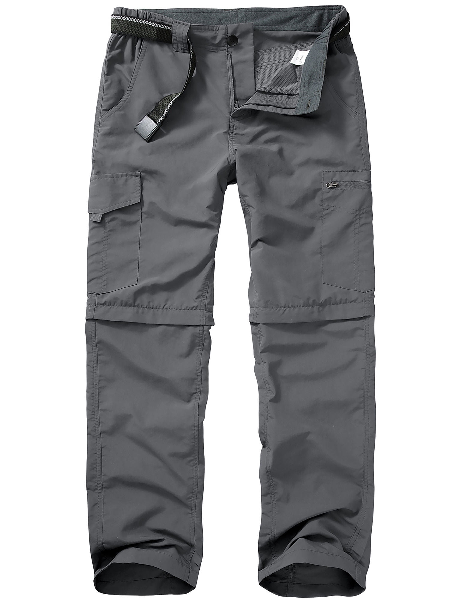 POENTAB Mens Hiking Pants Convertible Zip-Off Lightweight Quick Dry ...