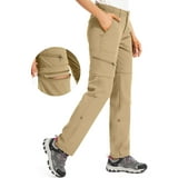 POENTAB Women's Cargo Hiking Pants Convertible Zip-Off Quick Dry Pant ...