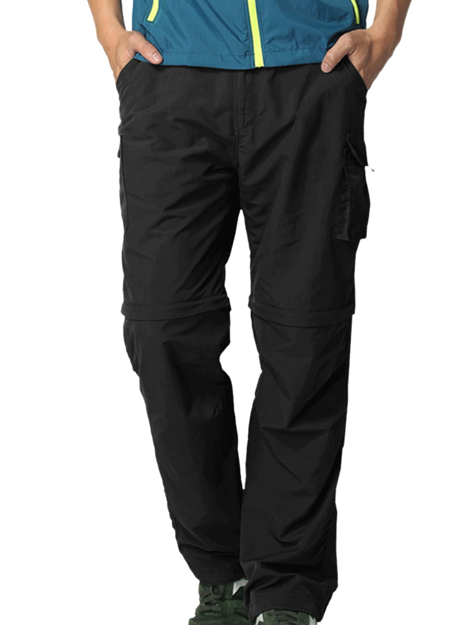 POENTAB Men Cargo Pants With Multiple Pockets Convertible Athletic ...
