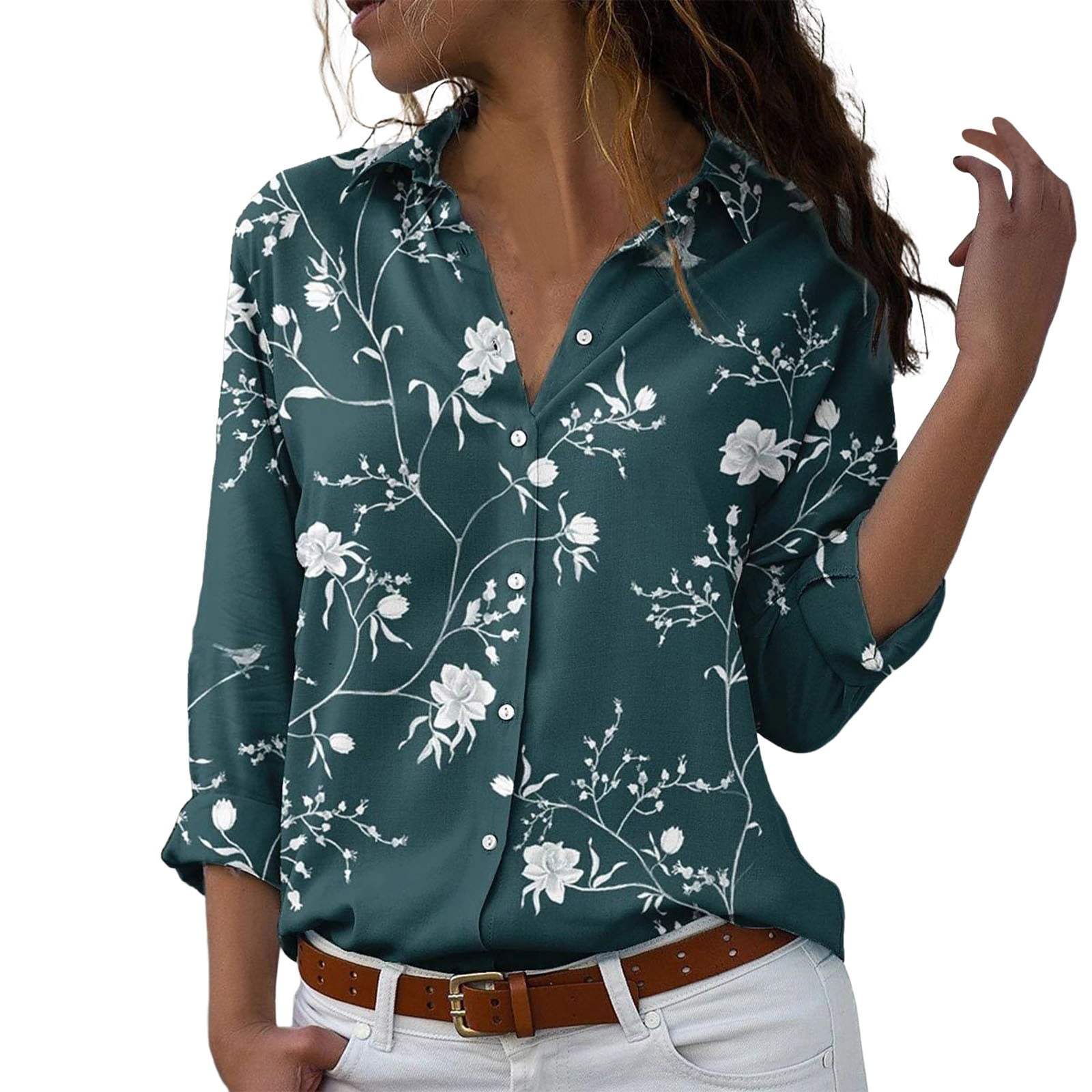 POETANCE Super Soft Wrinkle Free Button Down Shirts for Women Formal ...