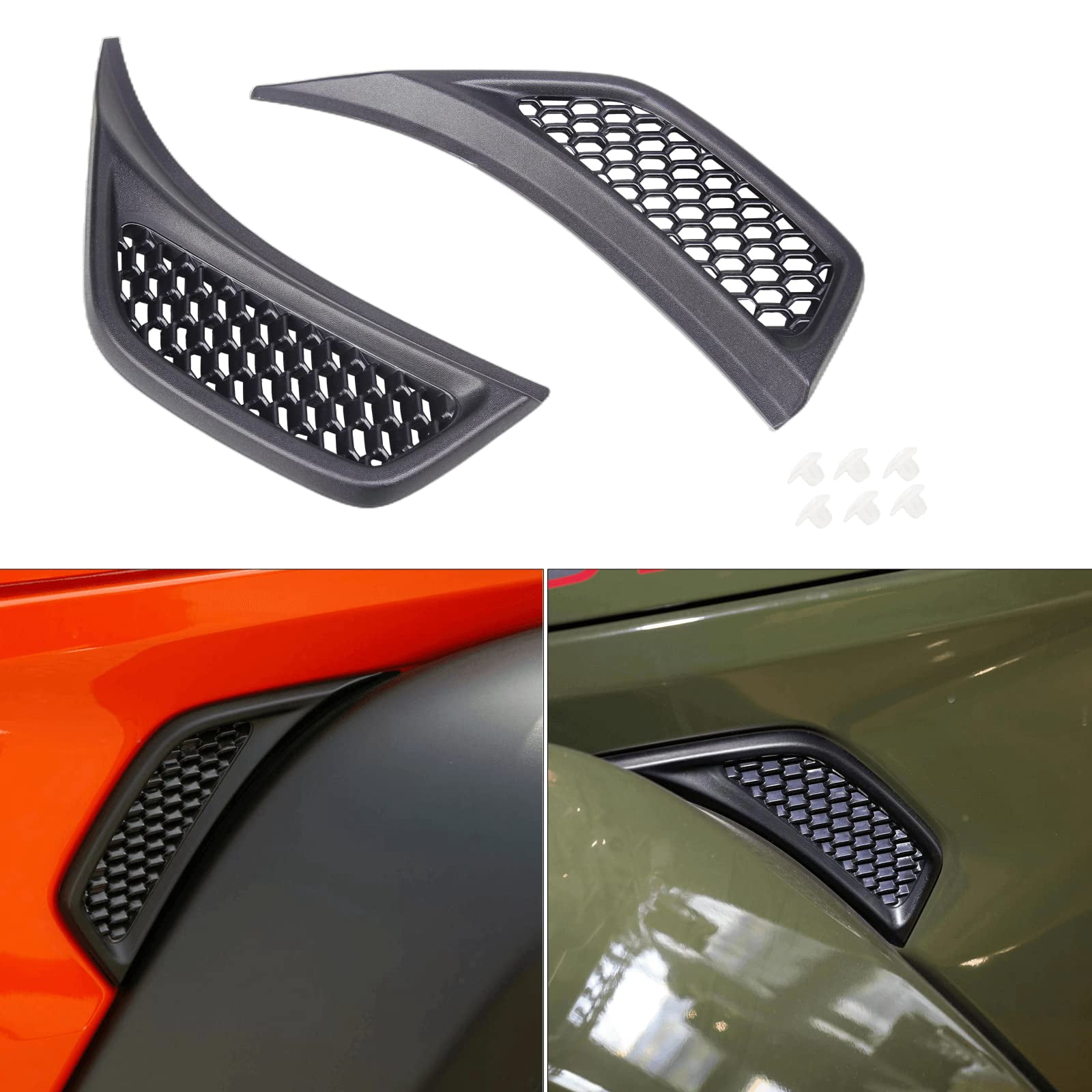 POETRYXIAO Wheel Eyebrow Side CM31 Air Conditioning Vent Outlet Cover for 2018-2023 Jeep ...