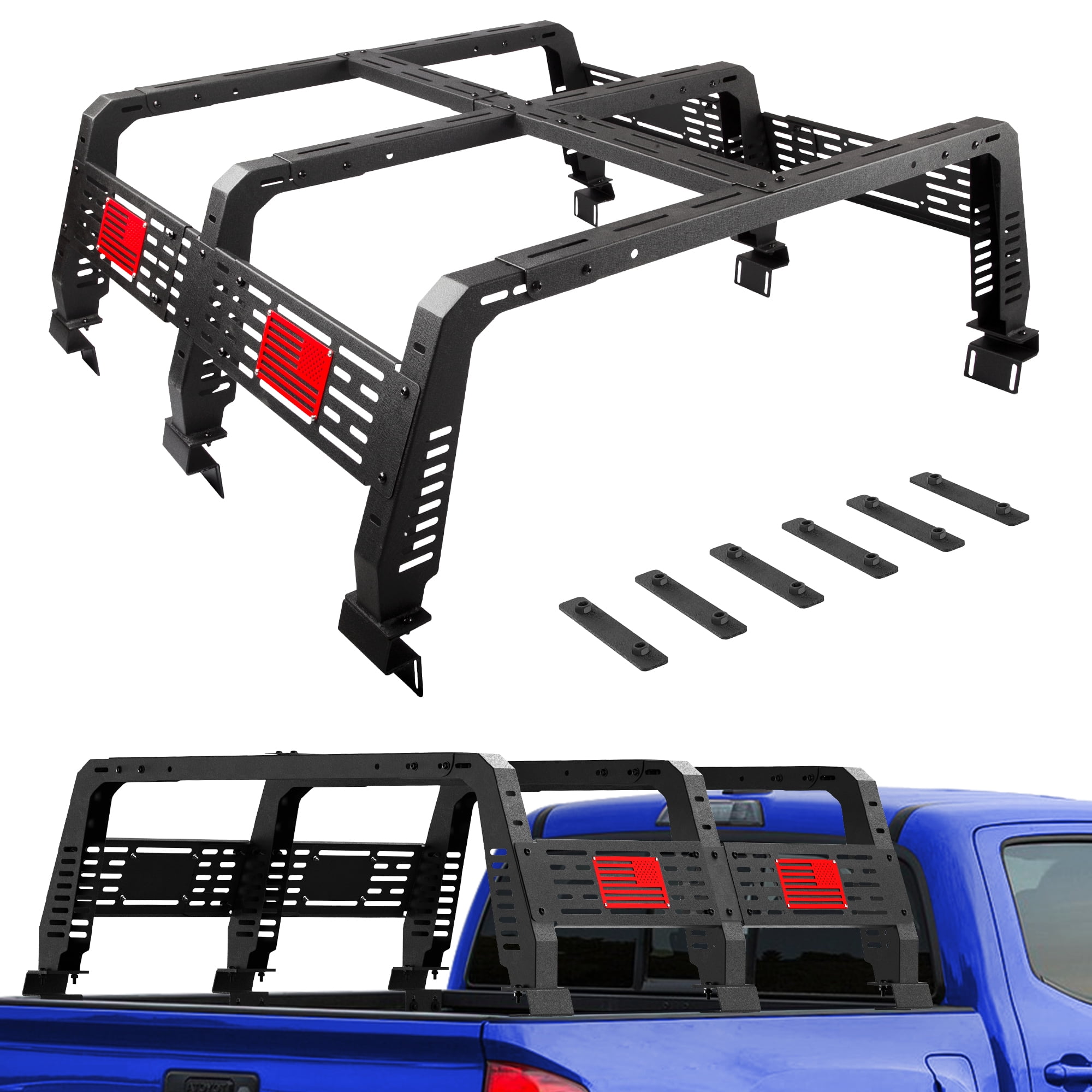 POFENZE Bed Rack for Full Size Trucks Overland Truck Bed Rack With Bed ...