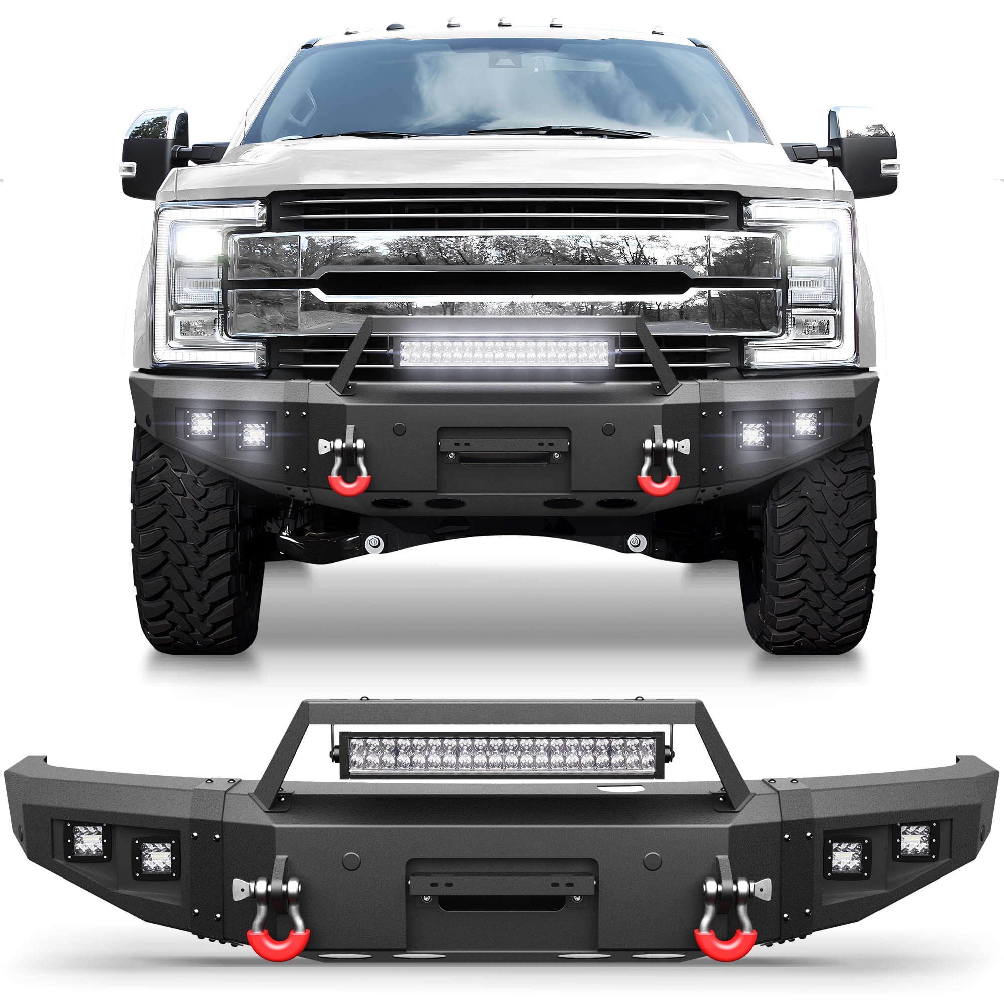 POFENZE F250 Front Bumper Compatible with 2017-2022 Ford F250/F350/F450 ...