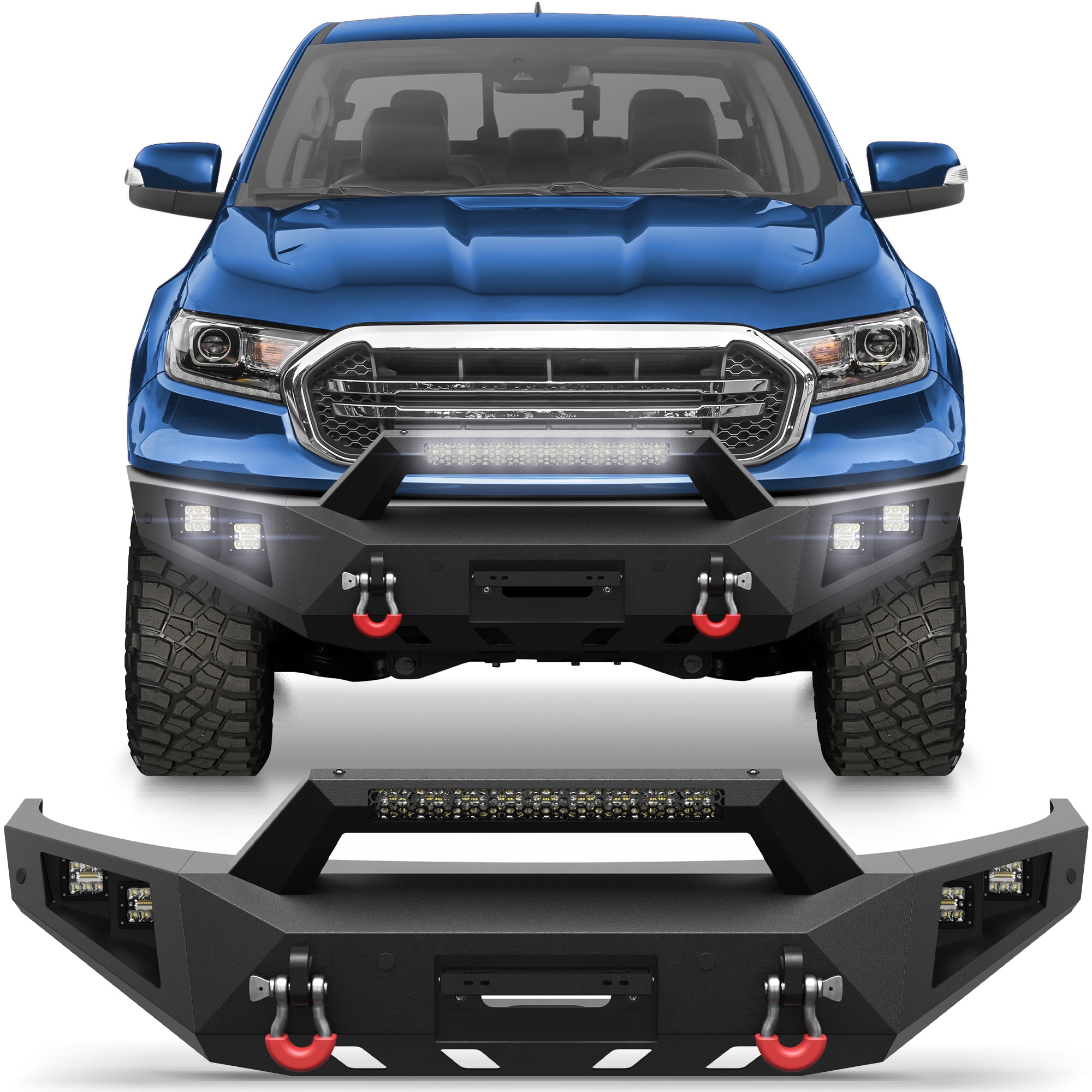POFENZE Fits 2019-2023 Ford Ranger Front Bumper Off-Road Bumper ...
