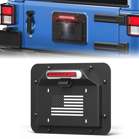 POFENZE For 2007-2018 Jeep Wrangler JK JKU License Plate Frame with ...