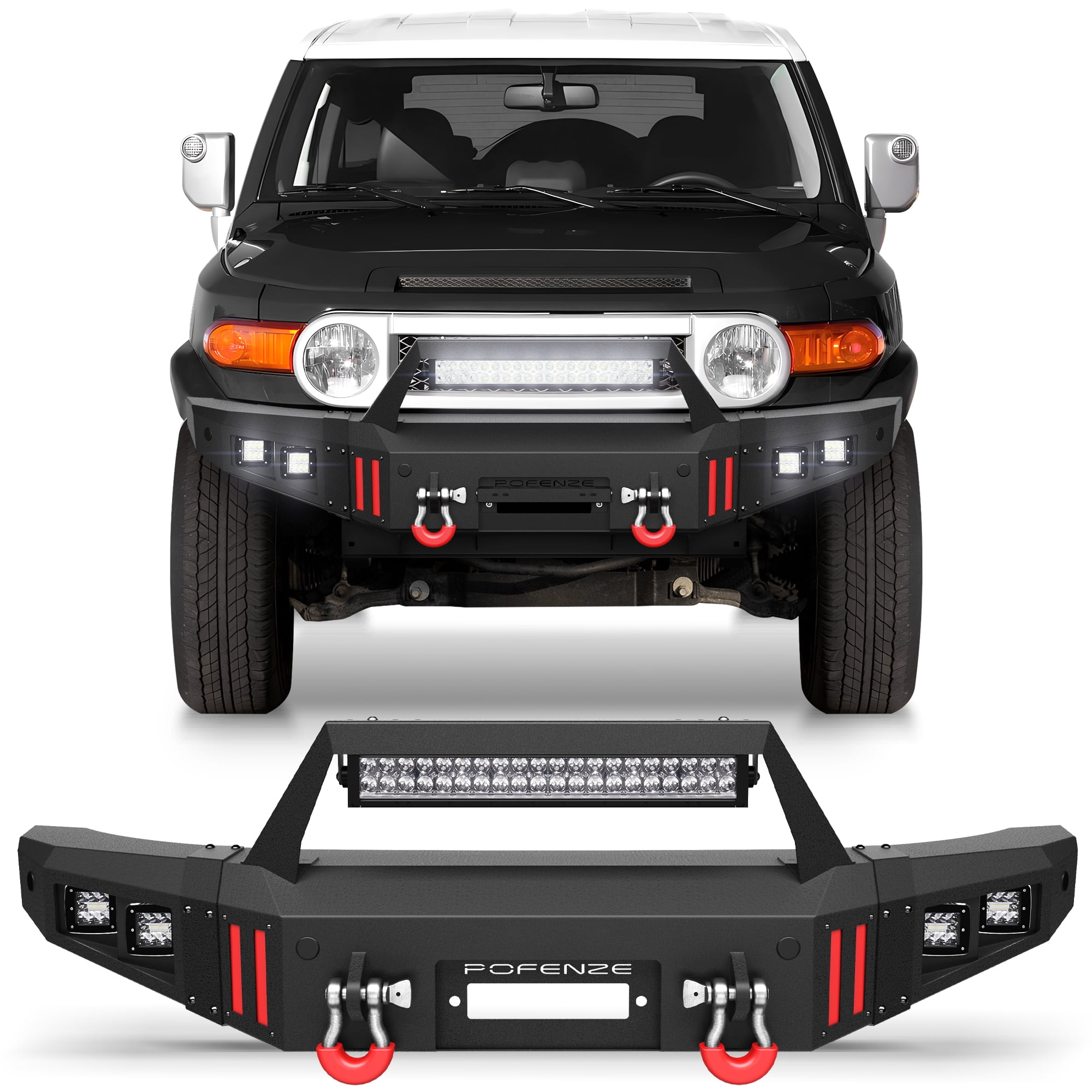 POFENZE Front Bumper for 2007-2014 1st Gen Toyota FJ Cruiser Rock ...