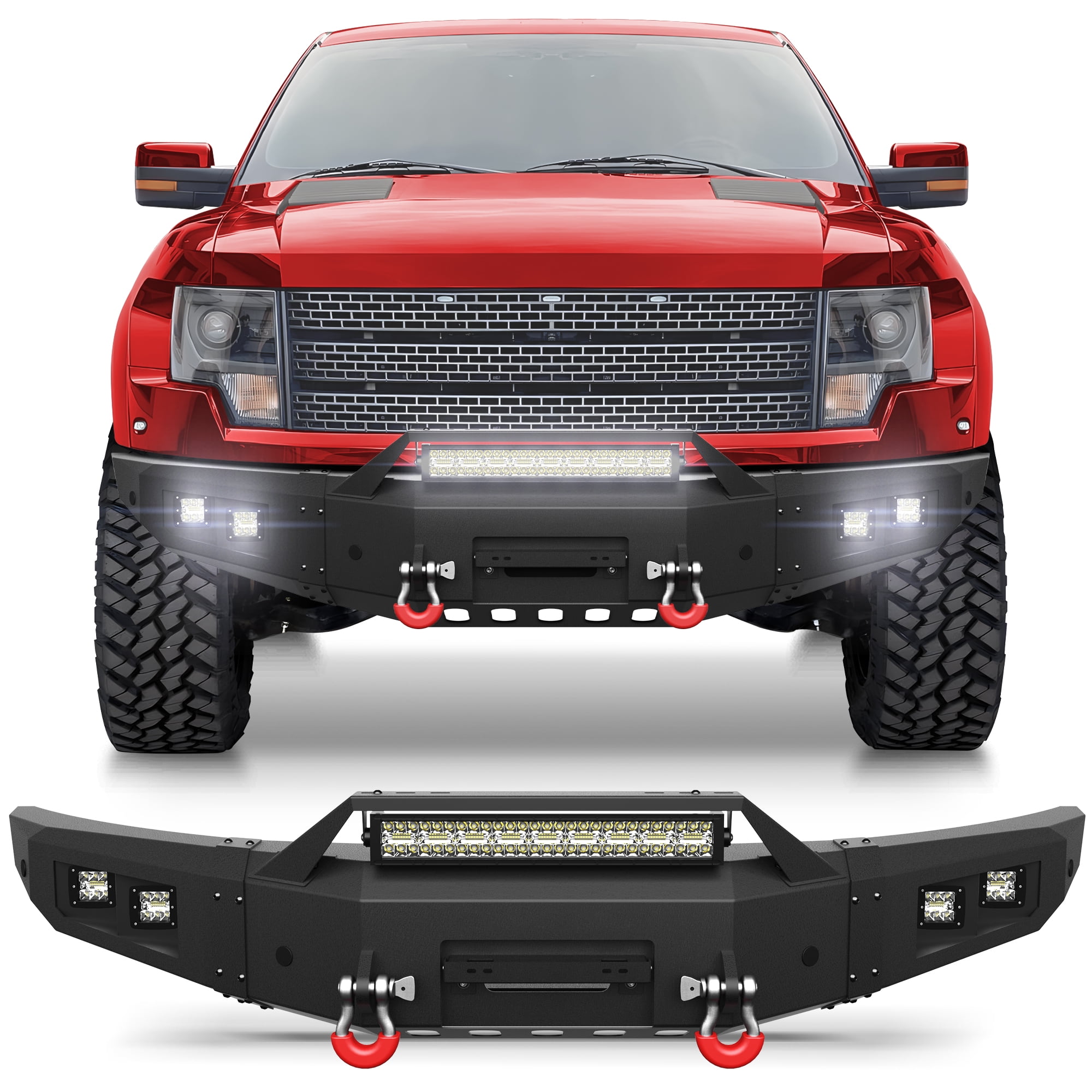 POFENZE Front Bumper for 2010-2014 Ford F150 SVT Raptor Full Width Off ...