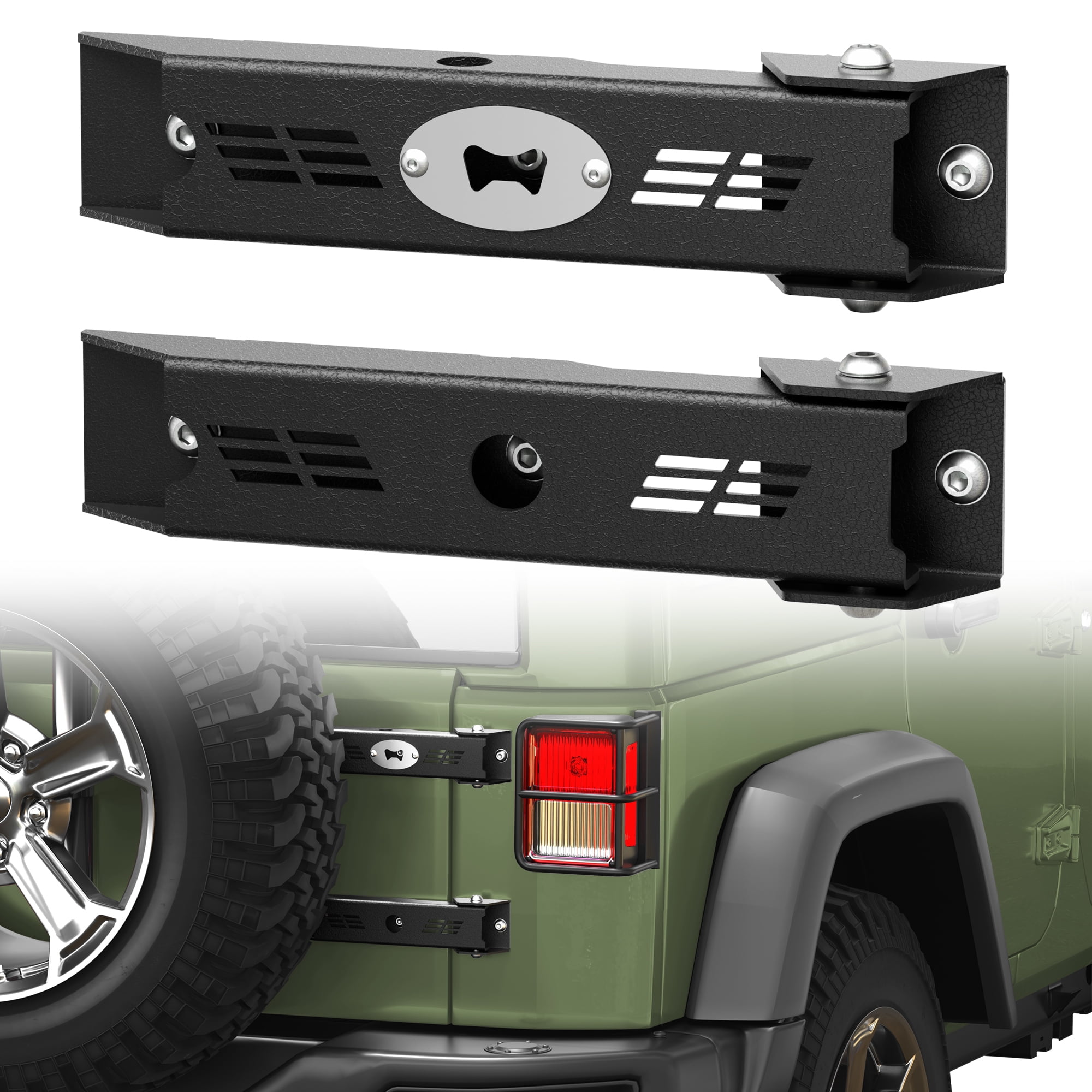 POFENZE Heavy Duty Reinforced Tailgate Hinge Set for 2007-2018 Jeep ...
