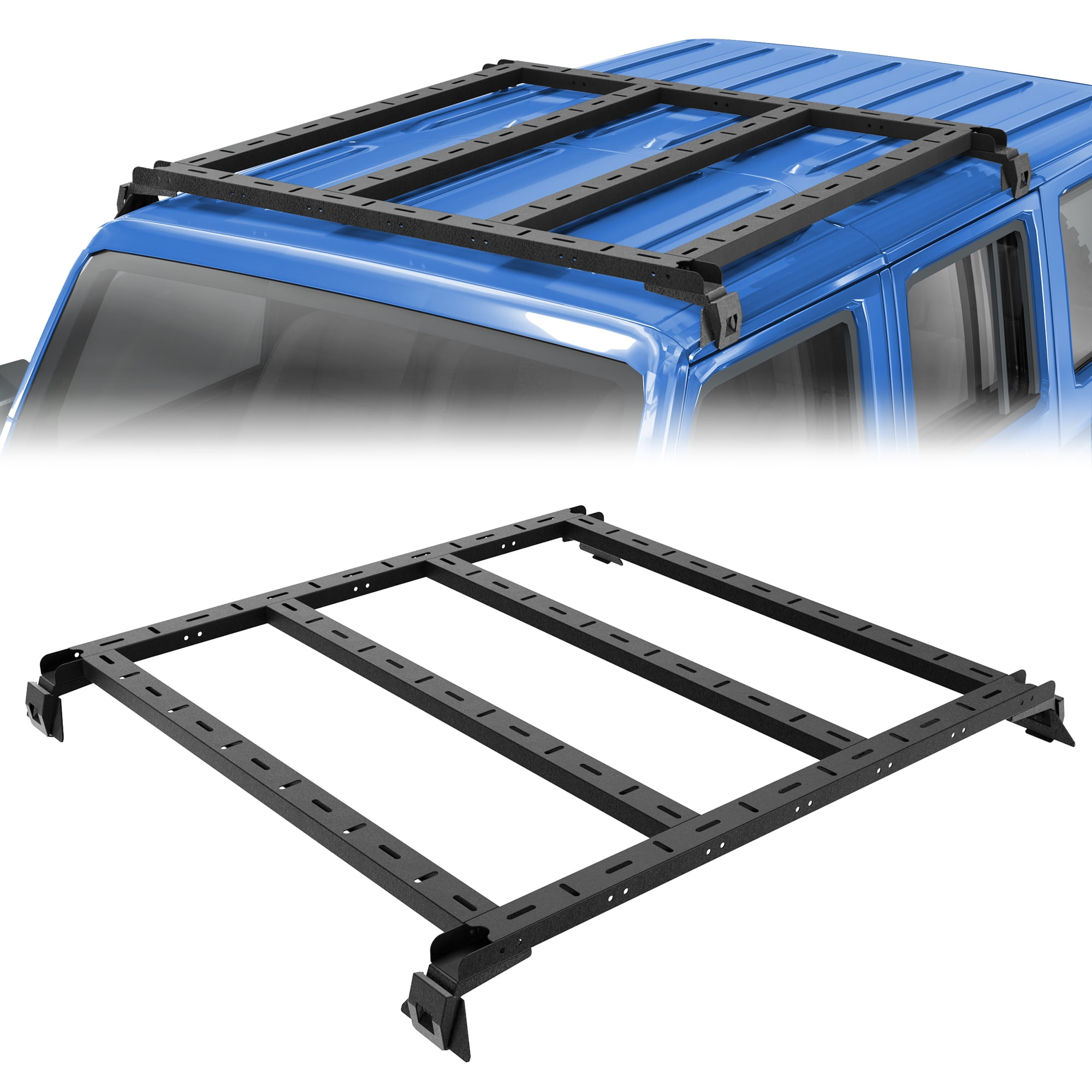 POFENZE Roof Rack for 2007-2023 Jeep Wrangler JK JL Gladiator JT Easy ...