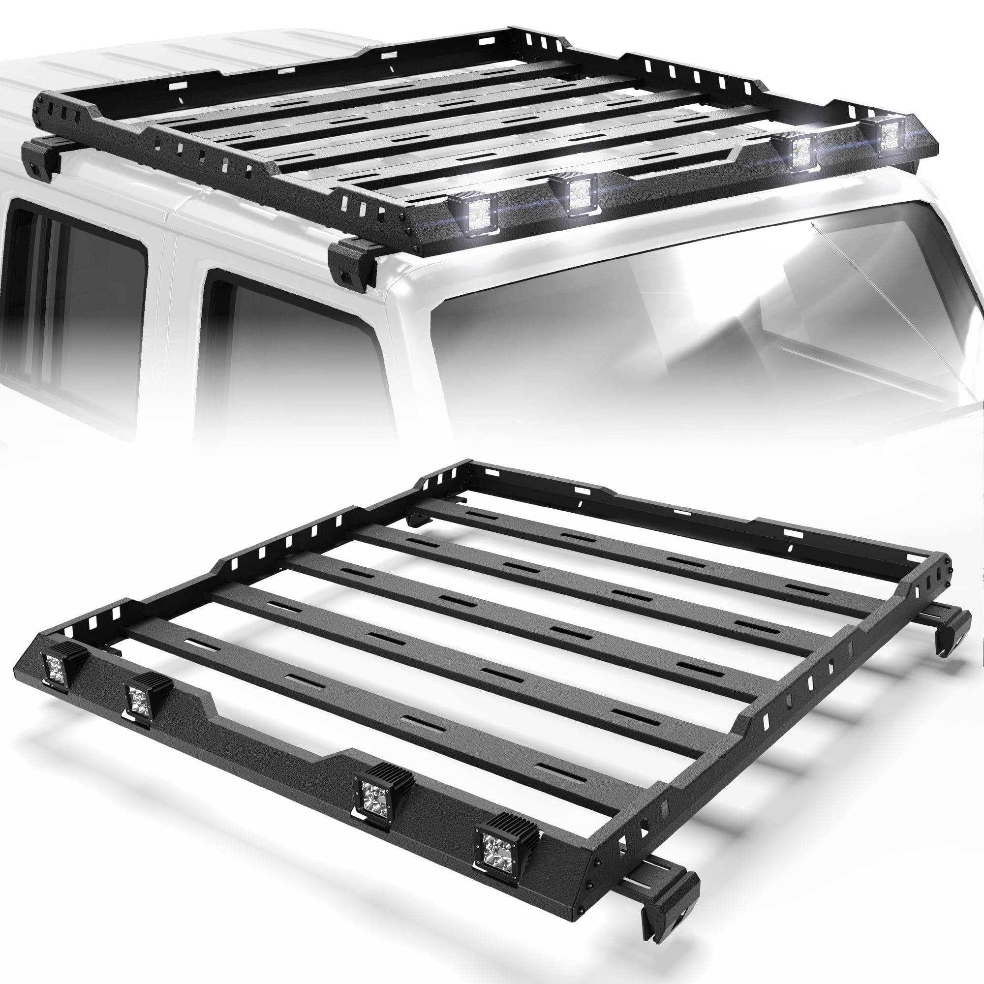 POFENZE Roof Racks for 2019-2024 Jeep Wrangler JL Rooftop Cargo Carrier ...