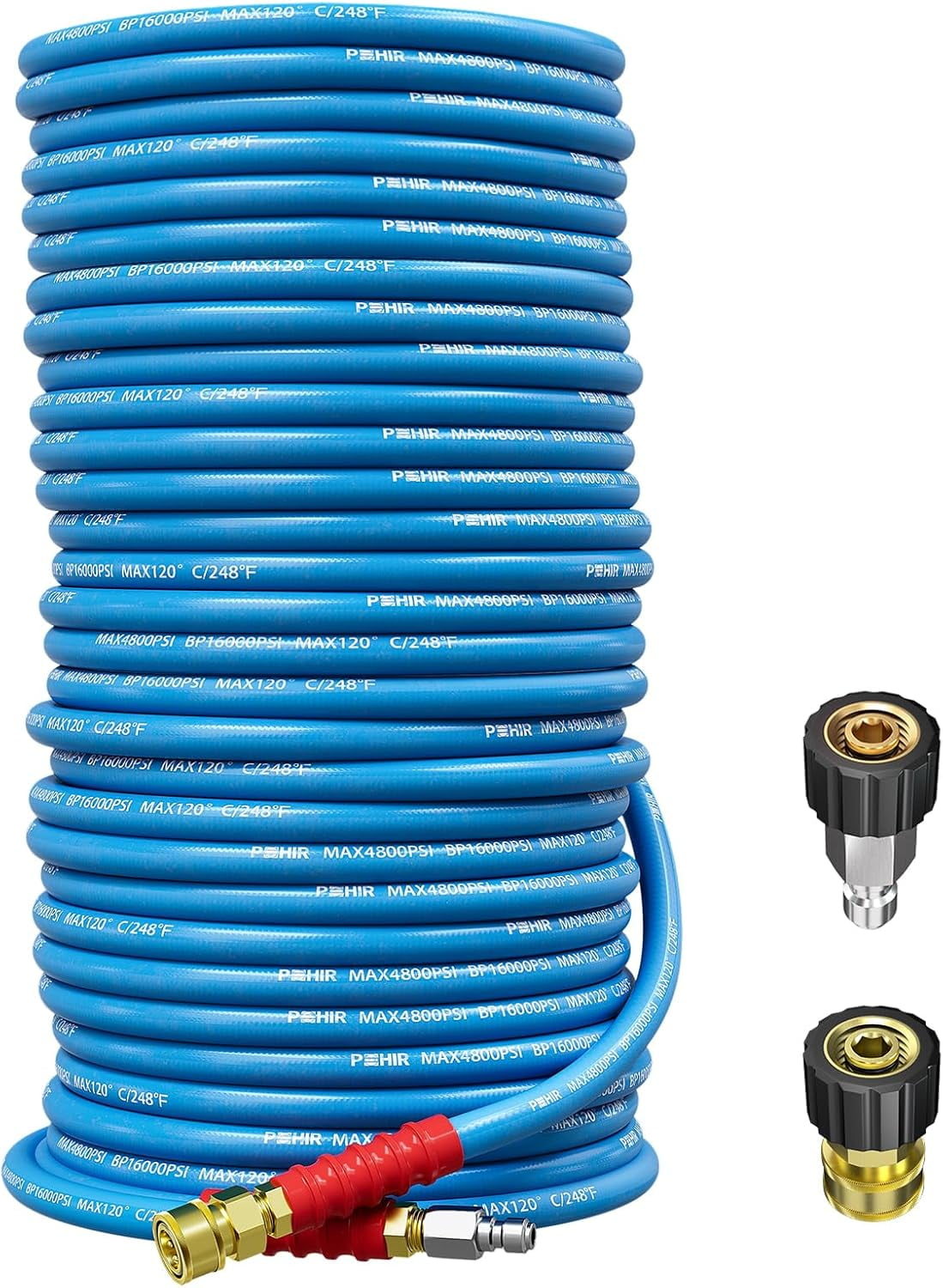 POHIR 150ft Pressure Washer Hose 3/8" 4800 PSI, Kink Resistant ...