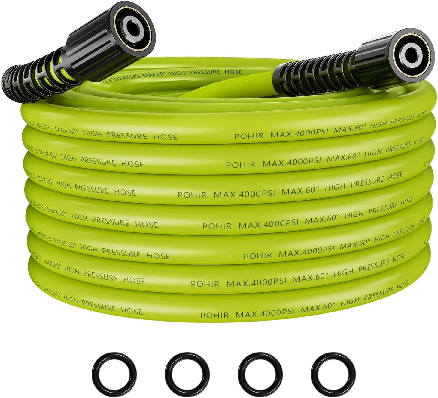 POHIR 25FT 1/4" Pressure Washer Hose 4000PSI Flexible Power Extension Hose M22 - Walmart.com