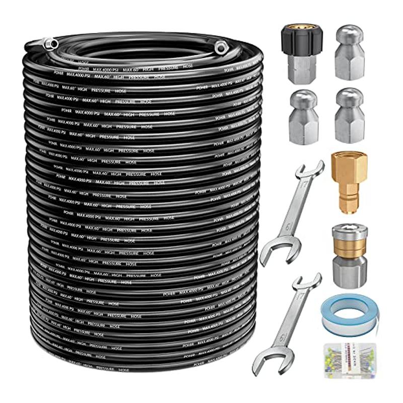 POHIR Sewer Jetter Kit for Pressure Washer 4000PSI Hydrojet Drain ...