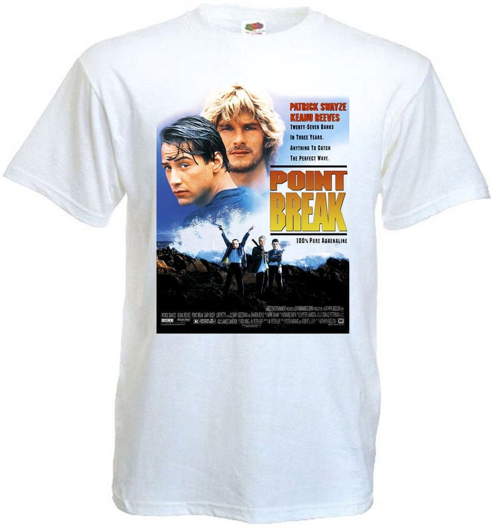 POINT BREAK Movie Poster T shirt White all sizes n - Walmart.com