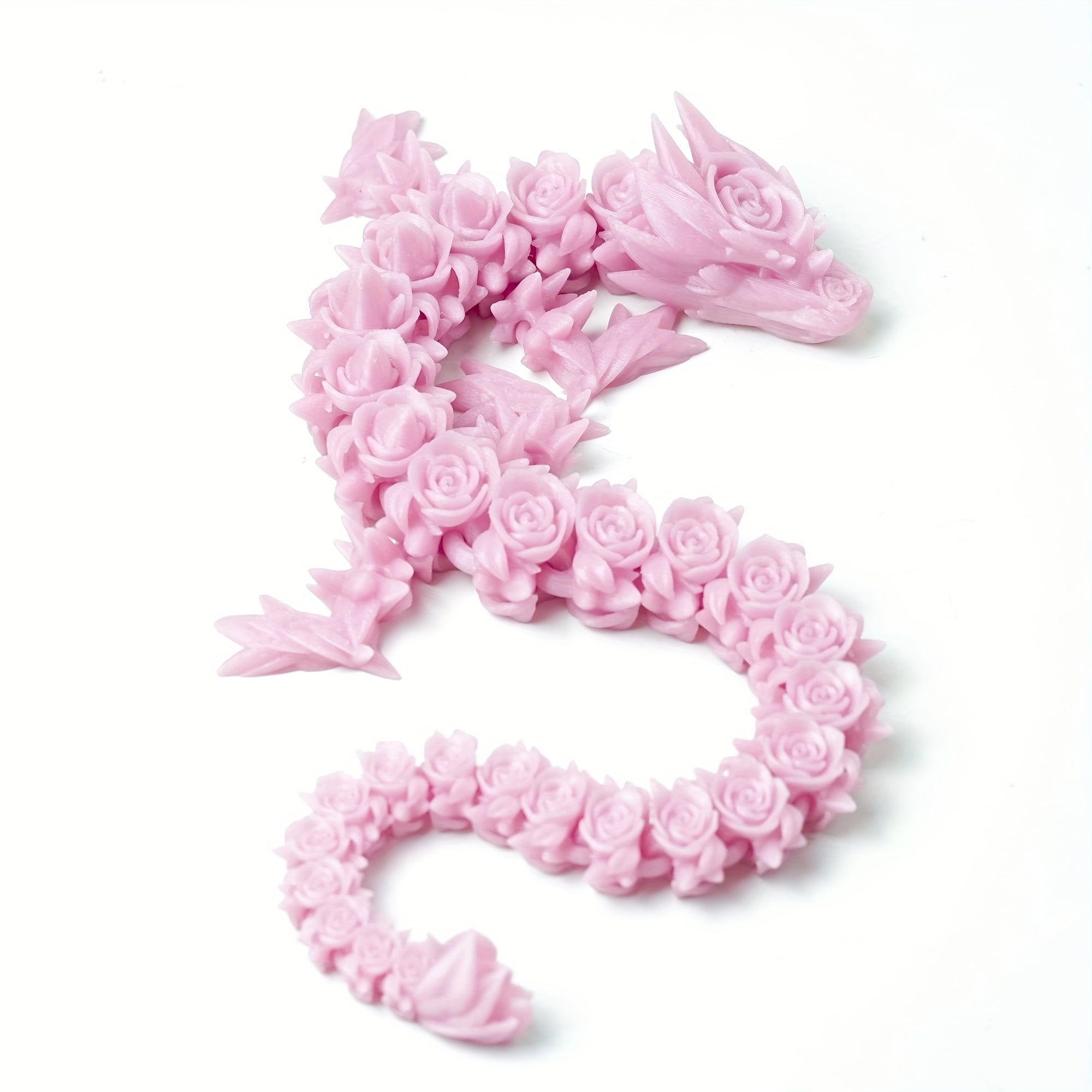 POINTERTECK 17.72-inch Night Light 3D Printing Rose Dragon Can Emit ...