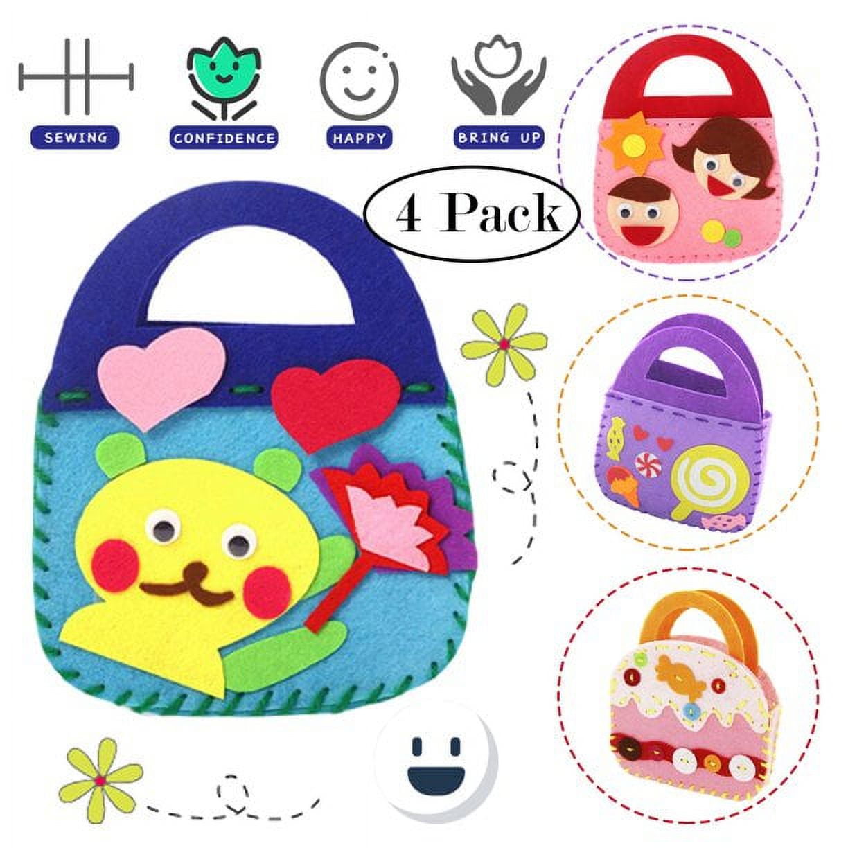 POINTERTECK 4 Pcs Craft Kits for Sewing Sets, Preschool Educational ...