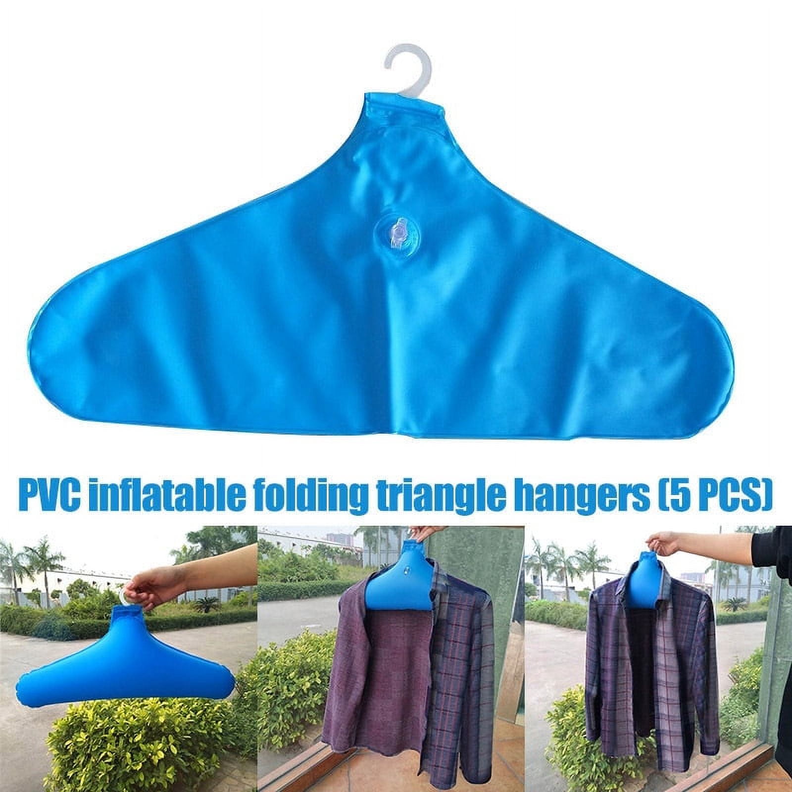 POINTERTECK 5 Pcs PVC Inflatable Clothes Hanger Rack Foldable Non Slip ...
