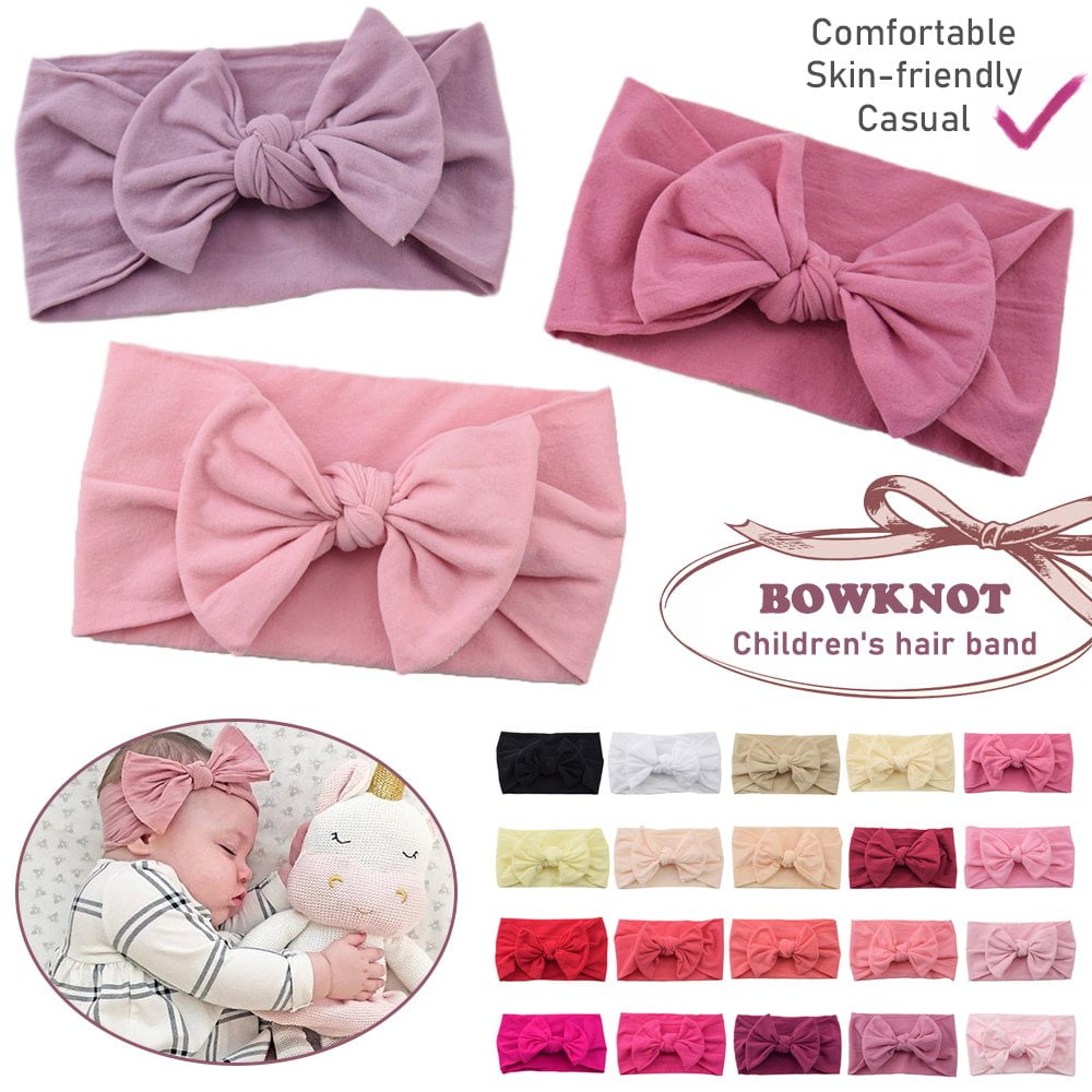 POINTERTECK Baby Nylon Headbands Hairbands Hair Bow Elastics for Baby ...