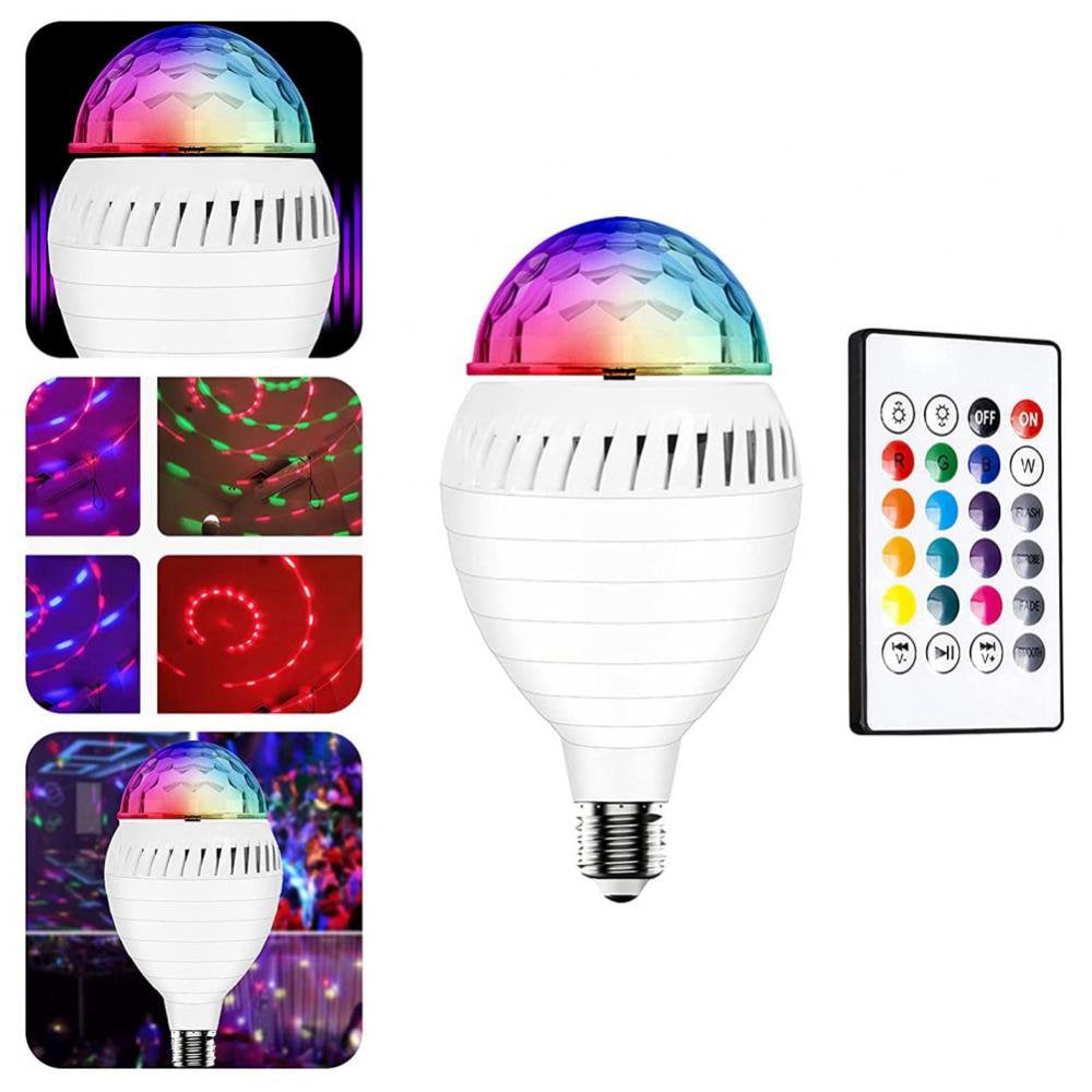 POINTERTECK E27 RGB Light Bulb, Color Changing Rotating Disco Ball ...
