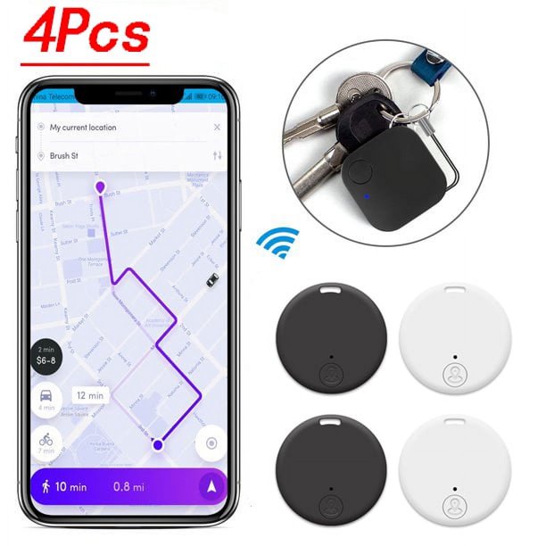 POINTERTECK Pack of 4 Anti-Lost tracker, GPS Pro trackr, Wireless ...