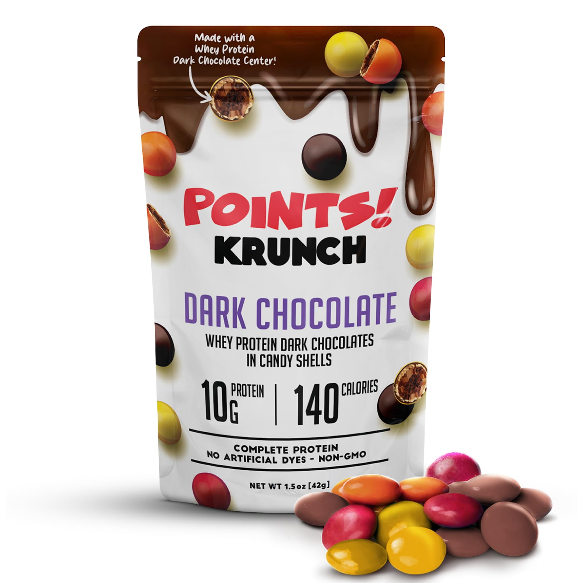 POINTS! KRUNCH Dark Chocolate TGF4 High Protein Snack With Whey Protein ...