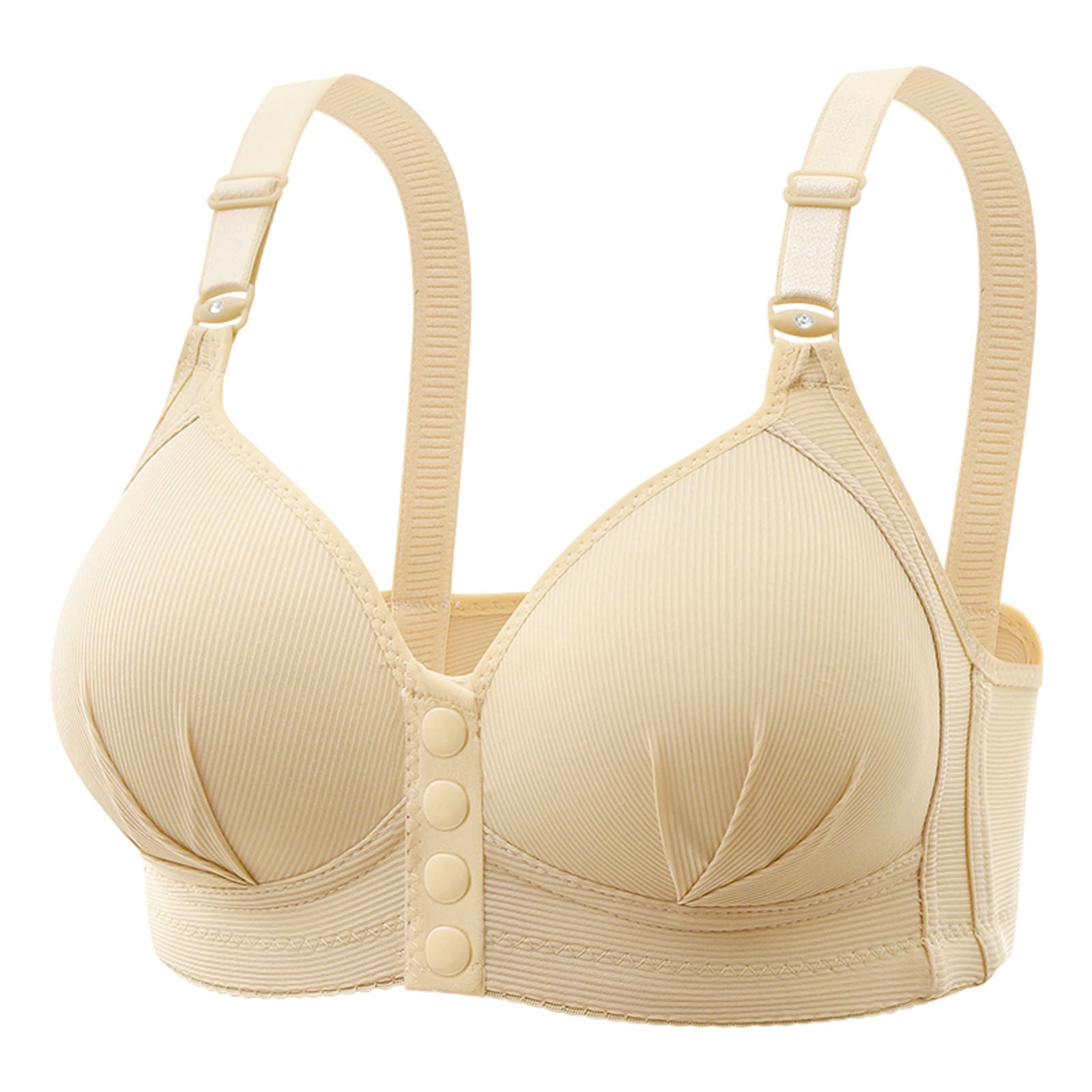 POIUYTR Bras for Older Women Push Up Front Closure Button Everyday Bra ...