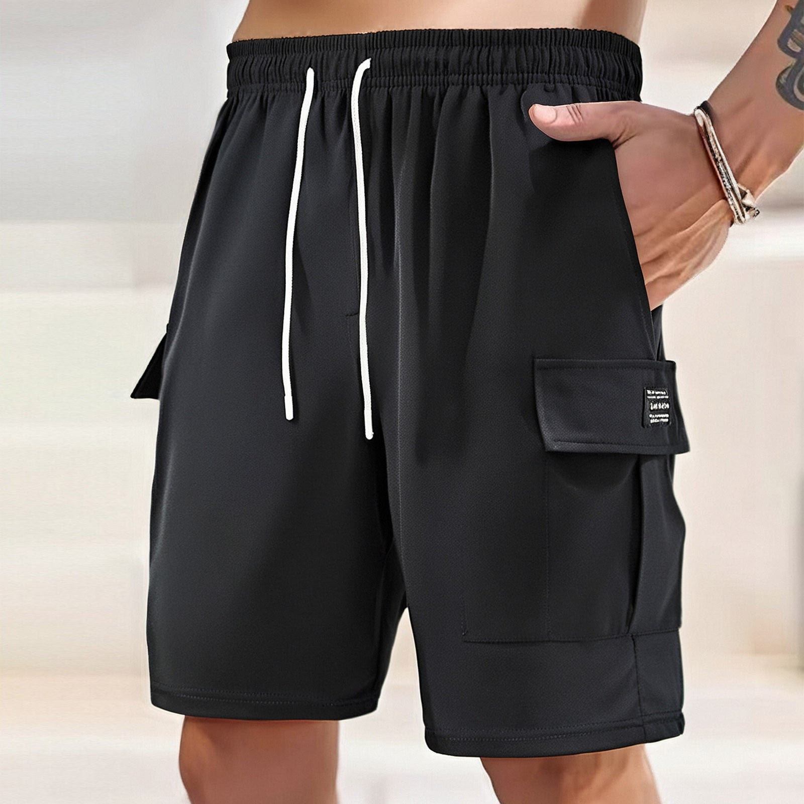 POIUYTR Summer Men's 9" Utility Cargo Shorts - Workout Shorts with 4 ...
