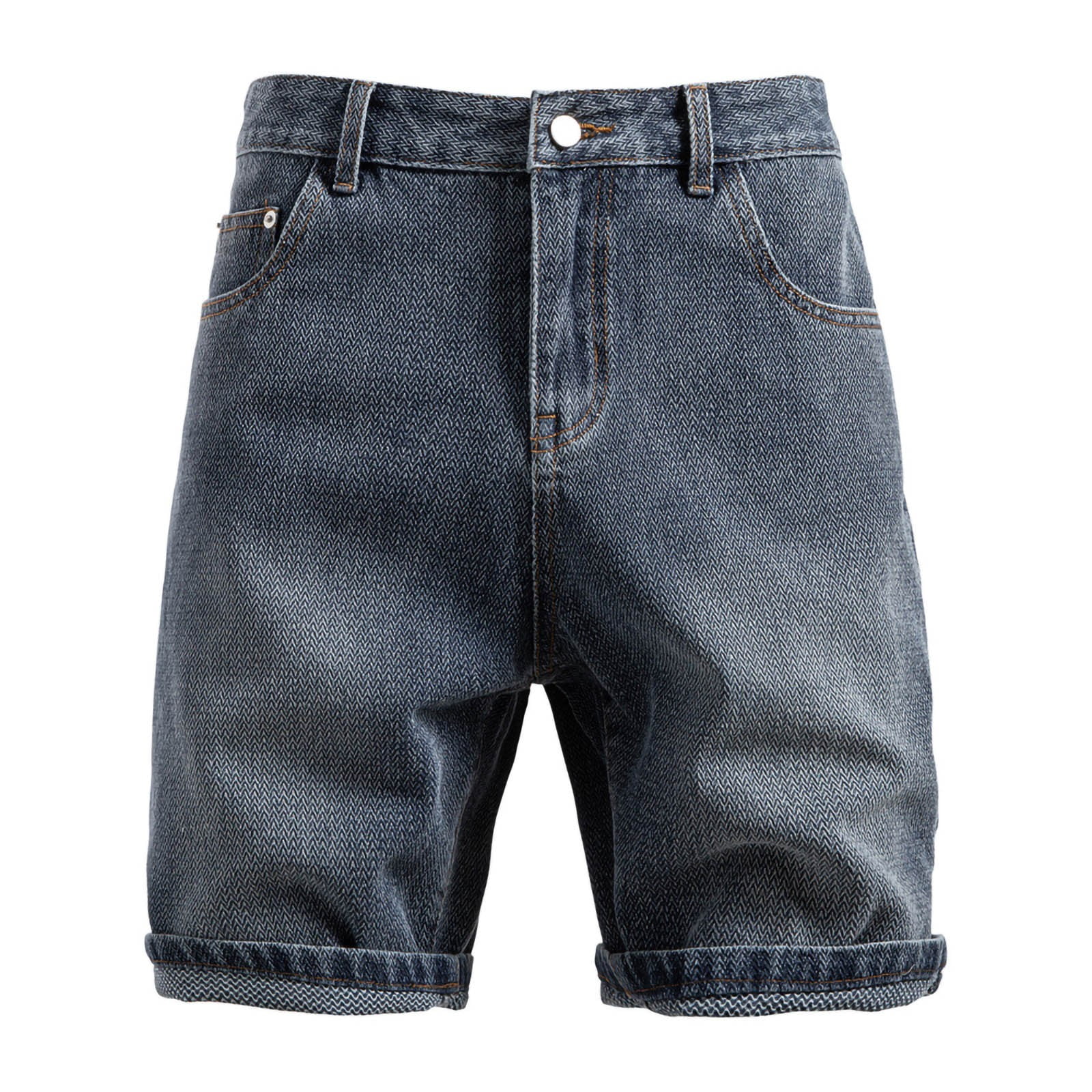 POIUYTR Summer Men's Retro Denim Shorts Cutoffs - Button-Fly Knee ...