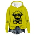 POIUYTR Girl's Highland Cow Sweatshirt Cowgirl Funny Graphic Pullover ...