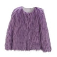 POIUYTR Girls Faux-Fur Jacket Coat Open Front Cardigan Winter Thick ...