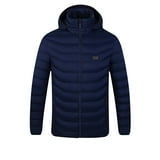 POIUYTR Men's Heated Jacket Lightweight Hooded Hand-Heating USB ...